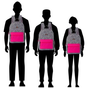 Dickies Freshman Backpack Classic Logo Water Resistant Casual Daypack for Travel Fits 15.6 Inch Notebook (Fushia Black)