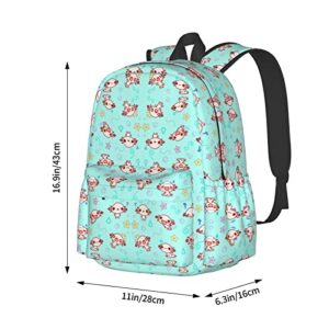 YISHOW The Axolotl Kawaii Classic Backpack With Adjustable Padded Shoulder Straps For College Travel Work For Men Women