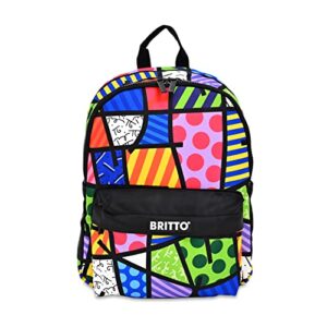 britto romero 15" polyester twill backpack, colorful landscape