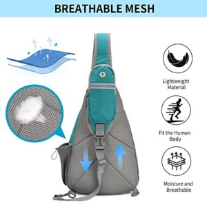 Peicees Sling Bag Backpack for Men Women Water Resistant Crossbody Shoulder Bag Travel Hiking Chest Daypack