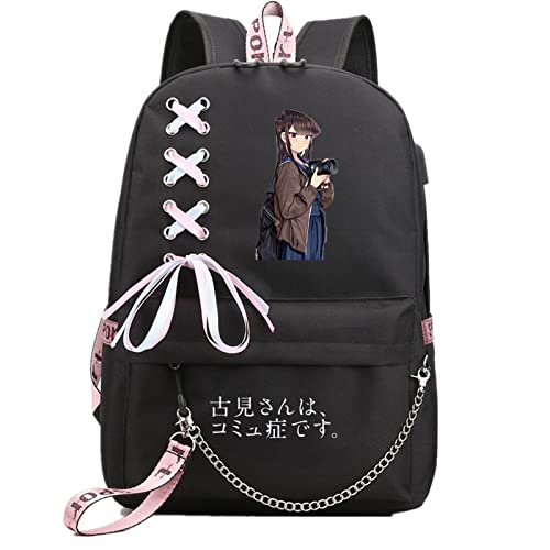 ISaikoy Anime Komi can't communicate Backpack Shoulder Bag Bookbag Student School Bag Daypack Satchel 24