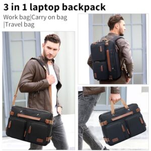 PETITE SIMONE 3 in 1 Computer Bag for Men, 17.3 Inch Laptop Backpack for Men & Women, Work Bag for Men, Work Briefcase, Laptop Bag