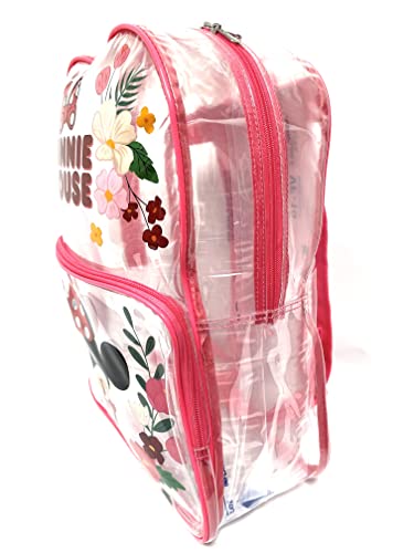 Ruz Minnie Mouse Classic Clear PVC 16" Inch Backpack for Travel School Sporting Events