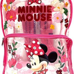 Ruz Minnie Mouse Classic Clear PVC 16" Inch Backpack for Travel School Sporting Events