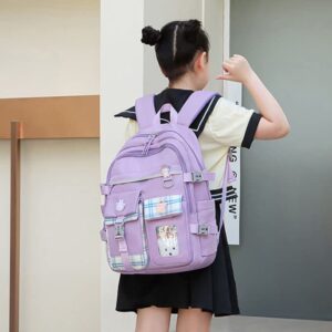 Backpacks, Girls School Large Capacity Waterproof Backpacks, Cute Black Fashion Backpacks(Black)…