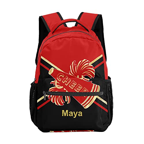 zaaprintblanket Personalized Custom Red Cheerleaders Horn Sport Backpack Shoulder Bag with Chest Strap With 2 Side Pockets