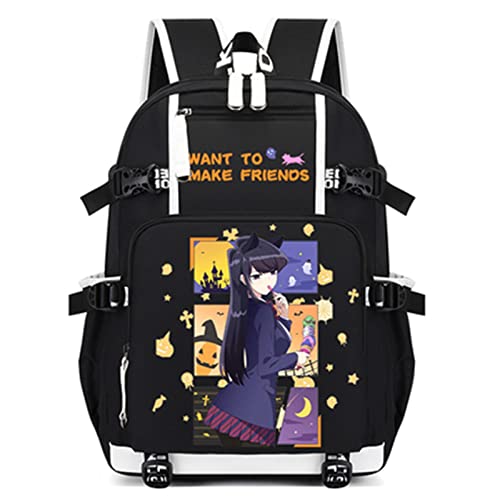 ISaikoy Anime Komi can't communicate Backpack Shoulder Bag Bookbag Student School Bag Daypack Satchel CA2