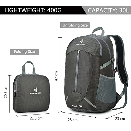 NEEKFOX 30L Hiking Backpack Foldable Lightweight Packable Sports Travel Daypack