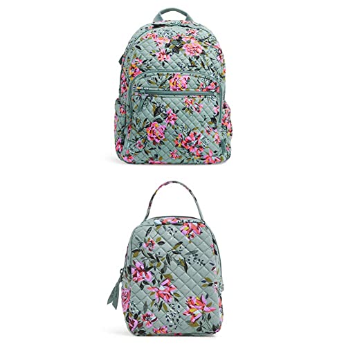 Bradley Vera Campus Backpack, Rosy Outlook-Recycled CottonVera Bunch Lunch Bag, Rosy Outlook-Recycled Cotton