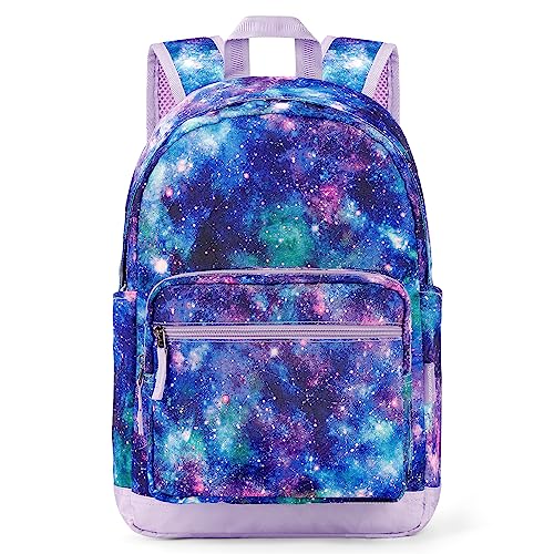 Choco Mocha Galaxy Backpack for Girls Travel School Backpack 17 Inch, Purple