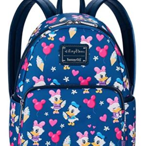 Loungefly - Disney - Donald Duck and Daisy Duck - Balloons and Ice Cream - Fashion Mini Backpack