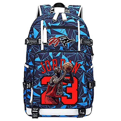 YUNZYUN Basketball Player J-ordan Multifunction Backpack Travel Laptop Fans Multicolor bag For Men Women (Navy Blue - 5)