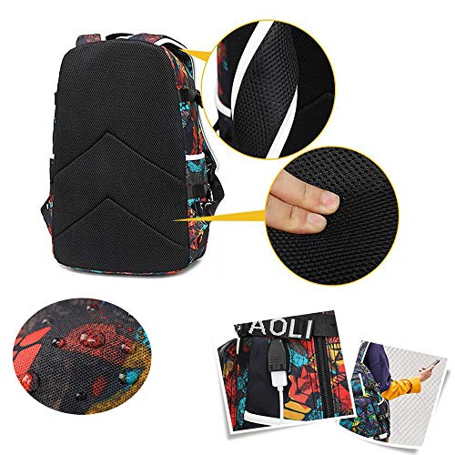 YUNZYUN Basketball Player J-ordan Multifunction Backpack Travel Laptop Fans Multicolor bag For Men Women (Navy Blue - 5)