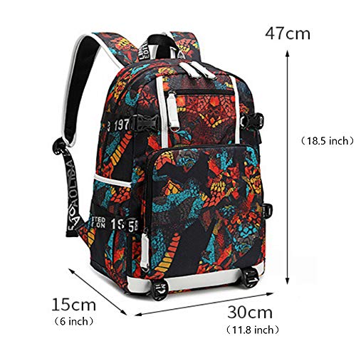 YUNZYUN Basketball Player J-ordan Multifunction Backpack Travel Laptop Fans Multicolor bag For Men Women (Navy Blue - 5)