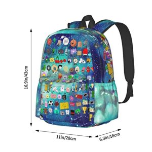 Towerfutu Backpack Casual Bookbag Unisex Book Bag Lightweight Rucksack Travel Daypack Black