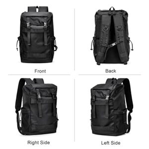 WEPLAN Skateboard Backpack for Men,Water Resistant Laptop Backpack for men women, Fit for Sports Travel, Black