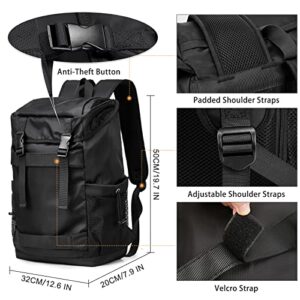 WEPLAN Skateboard Backpack for Men,Water Resistant Laptop Backpack for men women, Fit for Sports Travel, Black