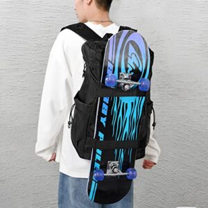 WEPLAN Skateboard Backpack for Men,Water Resistant Laptop Backpack for men women, Fit for Sports Travel, Black