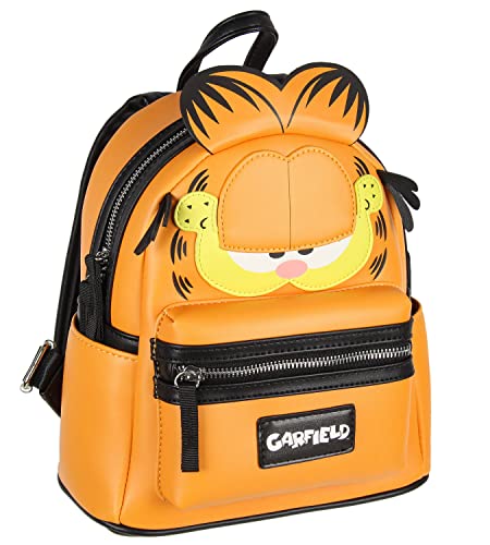 INTIMO Nickelodeon Classic Comic Character Face Garfield Zippered Mini Backpack Bag