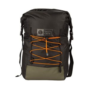 salty crew thrill seeker roll top backpack - men's black