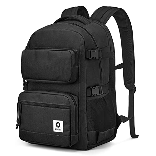 G4Free Travel Work Laptop Backpack for Men Women Heavy Duty Water Resistant Casual Business Daypack Fits 15.6 Inch（Black）