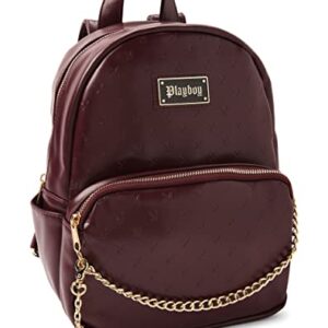 Spencer's Wine Embossed Playboy Mini Backpack