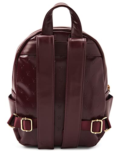 Spencer's Wine Embossed Playboy Mini Backpack