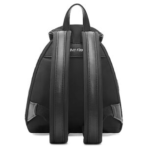 Calvin Klein Shay Organizational Mini Backpack, Black/Silver