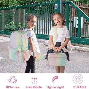 Boczif Kids Backpack with Lunch Bag and Pencil Case, Toddler Backpack for Boys and Girls, Childrens Schoolbag for Kindergarten, School, Travel