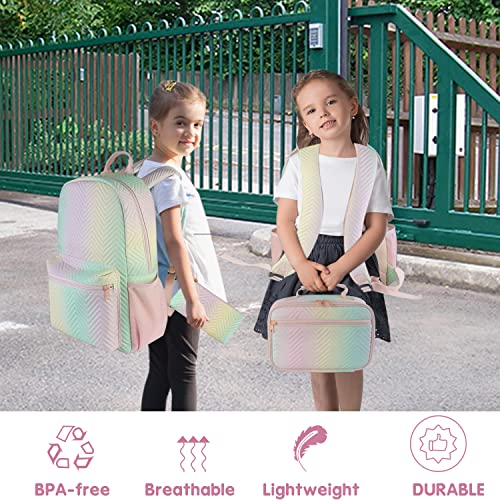 Boczif Kids Backpack with Lunch Bag and Pencil Case, Toddler Backpack for Boys and Girls, Childrens Schoolbag for Kindergarten, School, Travel