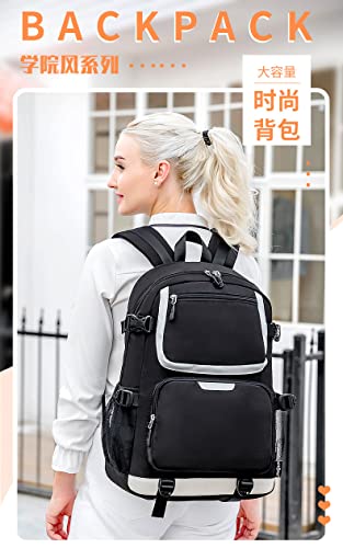 TPSTBAY Anime Casual Daypack Cartoon Travel Bookbag Oxford Laotop Backpack with USB Port Shoulder Bags For Women,Men(23)