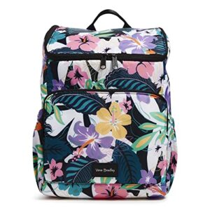 vera bradley women's recycled ripstop cooler backpack, island floral, one size