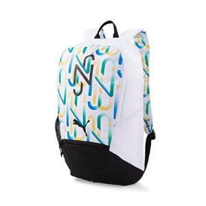 puma - unisex neymar backpack, color puma white/puma black/amazon green/dandeli, size: o/s