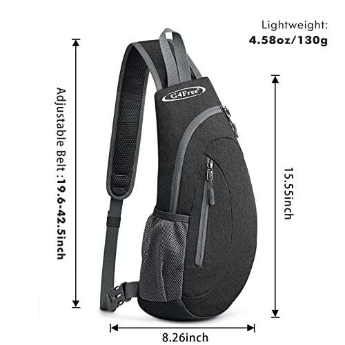 G4Free Sling Bags Small Cross Body Sling Backpack 16L Hiking Daypack, RFID Small Backpack for Men Women