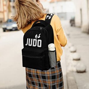 Judo Design Laptop Backpack Fashion Shoulder Bag Travel Daypack Bookbags for Men Women