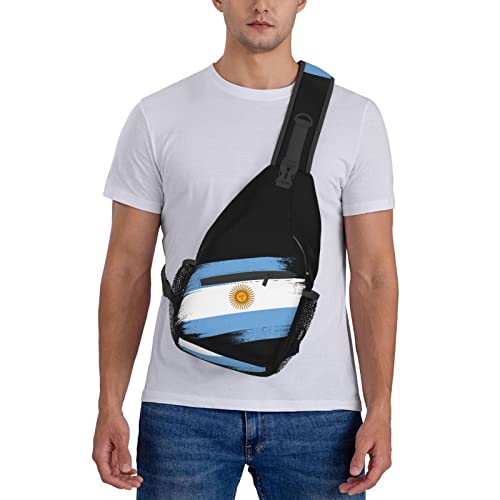 FBCAL Argentina Sling Bag, Argentine Flag Crossbody Sling Backpack Shoulder Chest Bag Travel Hiking Daypack