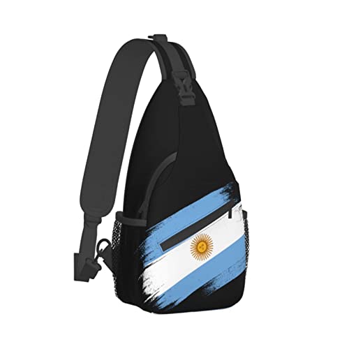 FBCAL Argentina Sling Bag, Argentine Flag Crossbody Sling Backpack Shoulder Chest Bag Travel Hiking Daypack