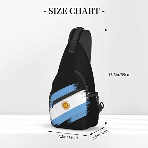 FBCAL Argentina Sling Bag, Argentine Flag Crossbody Sling Backpack Shoulder Chest Bag Travel Hiking Daypack