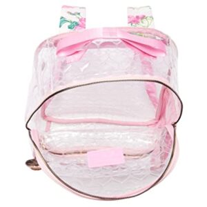 Betsey Johnson Clear Backpack with Pouch, Blush