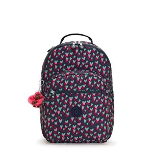 kipling seoul large printed 15" laptop backpack tender hearts