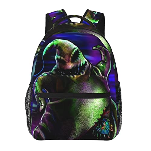 ORPJXIO Backpack Oogie Anime Boogie Double Shoulder Bag for Unisex Laptop Bagpack Large Capacity Travel Backpack for Hiking Work Camping