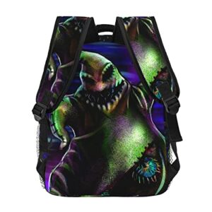 ORPJXIO Backpack Oogie Anime Boogie Double Shoulder Bag for Unisex Laptop Bagpack Large Capacity Travel Backpack for Hiking Work Camping