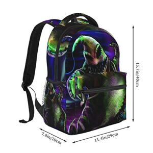 ORPJXIO Backpack Oogie Anime Boogie Double Shoulder Bag for Unisex Laptop Bagpack Large Capacity Travel Backpack for Hiking Work Camping