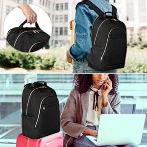 Fasrom Teacher Laptop Bag Backpack for Work Women, 15.6 Inch Computer Bag Casual Daypack with USB Charging Hole for Travel, Business and College, Black (Empty Bag Only)