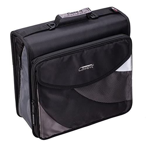 Case-it Universal Dual Binder Pack, 2 Set of 2” D-Ring Dual, W/Removable File Folder Hold Down Pages, Backpack Style Straps, Padded Laptop Pocket, Front Flap Pocket, Laptop Storage