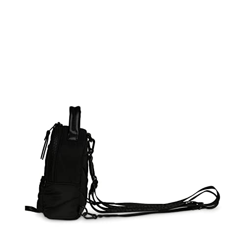 Steve Madden Women's Jaydon Nylon Mini Backpack, Black, One Size