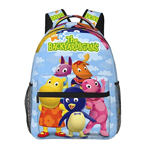 Pobecan The Anime Backyardigans Backpack Funny Laptop Back Pack Book Bag Hiking Outgoing Daypack For Women Mens