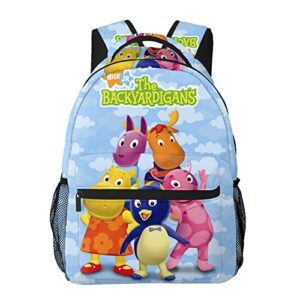 Pobecan The Anime Backyardigans Backpack Funny Laptop Back Pack Book Bag Hiking Outgoing Daypack For Women Mens