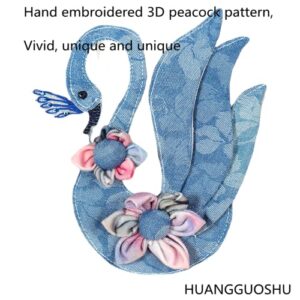 HUANGGUOSHU Backpack Purse for Women - Boho Style Small Convertible Sling Bag with Woven and Mushroom Design - Perfect Mini Backpack for Fashionable Hippie Ladies Peacock