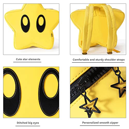 FENGJINRUHUA Cute Cartoon Teens 3D Star Backpack Boys Girls Schoo Bag Lightweight Waterproof Bookbags